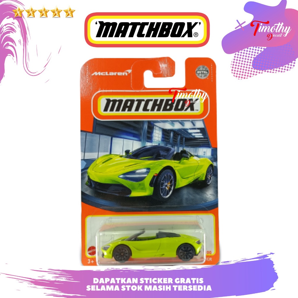 Jual MatchBox McLaren 720 Spider Kuning Light 2023 Timothy Diecast ...