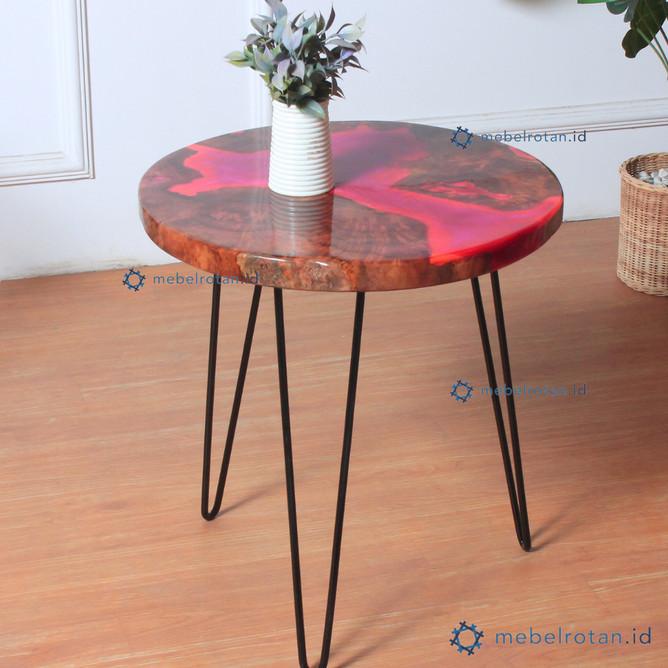 Jual Meja Tamu Bundar Resin | Meja Sofa Minimalis Unik | Shopee Indonesia