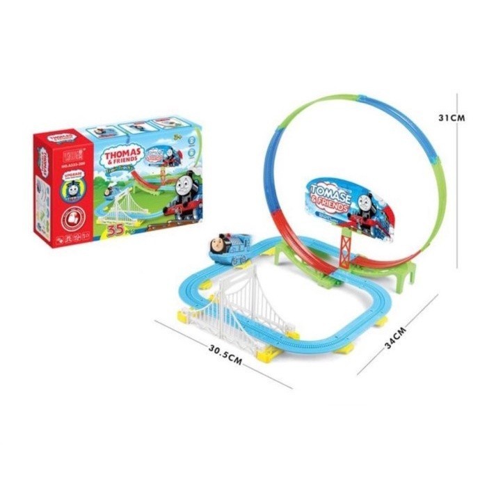 Jual Mainan Anak Track Set Train Thomas & Friends Roller Coaster 35Pcs ...