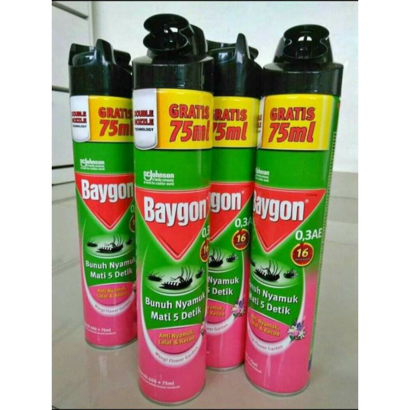 Jual Baygon Semprot Anti Nyamuk,Lalat dan Kecoa 600+75ml | Shopee Indonesia