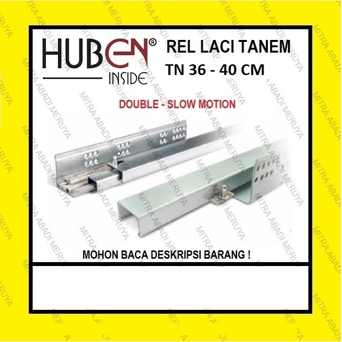 Jual Rel Laci Tanem HUBEN TN36 40 CM Slowmotion TN 36 Tanam Soft Close ...