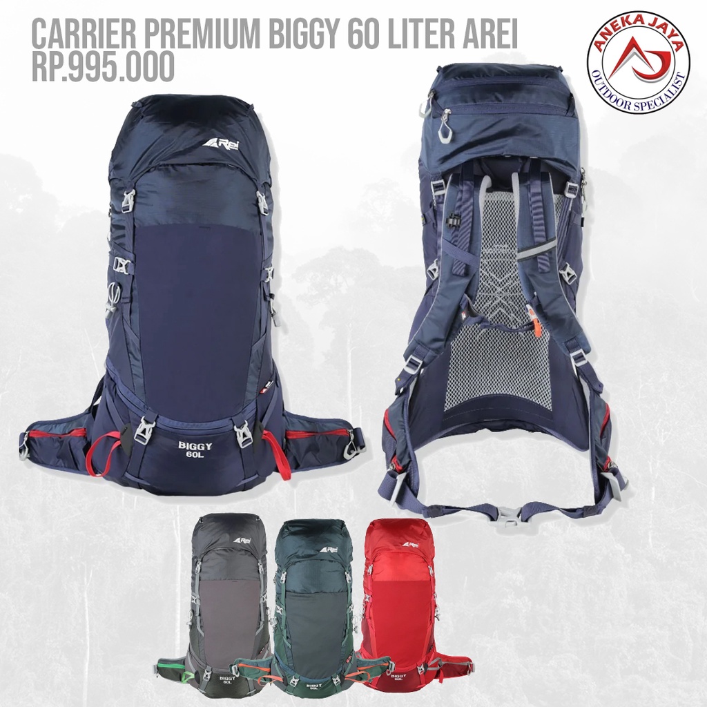 Jual Tas Carrier Premium Biggy 60 Liter Arei | Shopee Indonesia