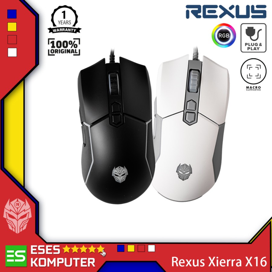 Jual Mouse Rexus X16 / X-16 Xierra RGB - Gaming Mouse - Garansi Resmi ...