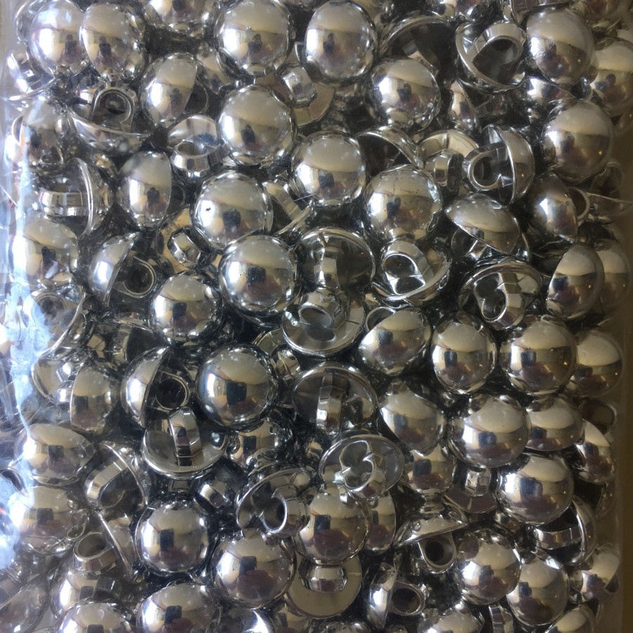 Jual Kancing Baju Jamur SILVER Polos Timbul - Kancing Silver 10 mm/11 ...