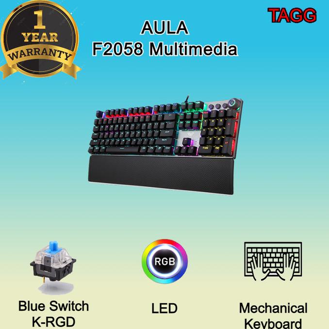 Jual Keyboard Gaming Multimedia Mechanical AULA F2058 - Blue Switch K ...