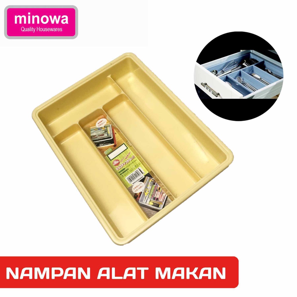 Jual Minowa Nampan / Baki Sendok Garpu 5 Sekat Stationary Organizer ...