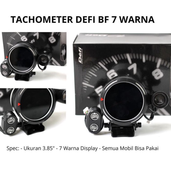 Jual TACHOMETER DEFI BF 7 WARNA RPM takometer mobil universal indikator ...