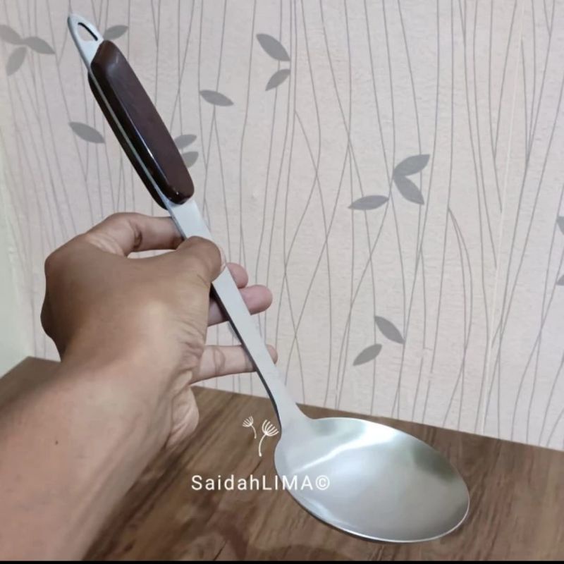 Jual Irus Stainless Tebal Motif Kayu | Centong Kuah Sendok Sayur ...