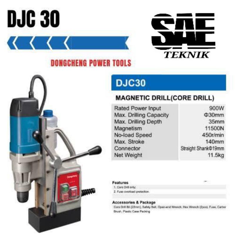 Jual Mesin bor magnet magnetic drill jetbroach jetbrot 30mm Dongcheng ...