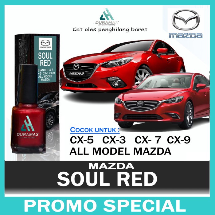 Jual MAZDA SOUL RED CRYSTAL CAT OLES PENGHILANG BARET MOBIL MERAH ...