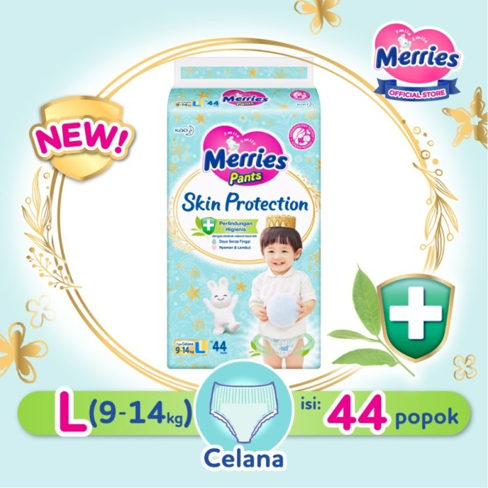 Jual Merries Skin Protection Pants L44 Popok Bayi Celana Merries L 44 ...