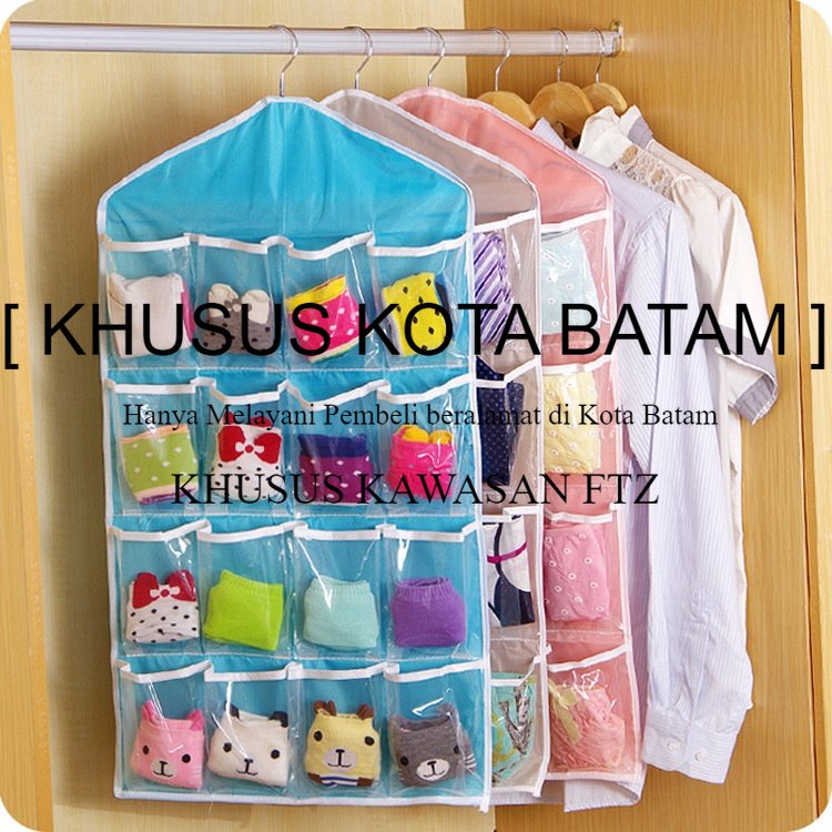 Jual [ KHUSUS KOTA BATAM ] DDMgalery - Storage Gantung 16 Kantong ...
