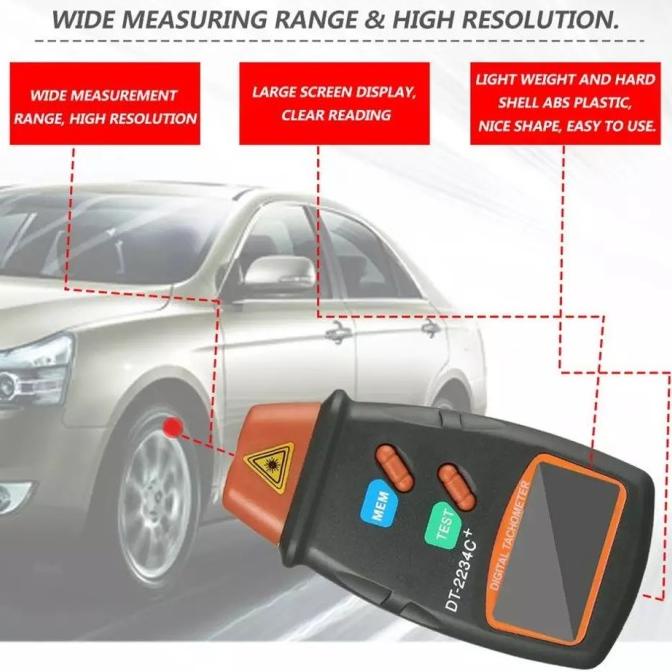 Jual Digital Laser Tachometer Rpm Meter Pengukur Kecepatan Putaran ...