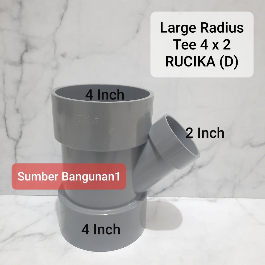 Jual Tee Y Branch 4 x 2 yee way RUCIKA sok sambungan pipa 4 inch 4" x 2" | Shopee Indonesia