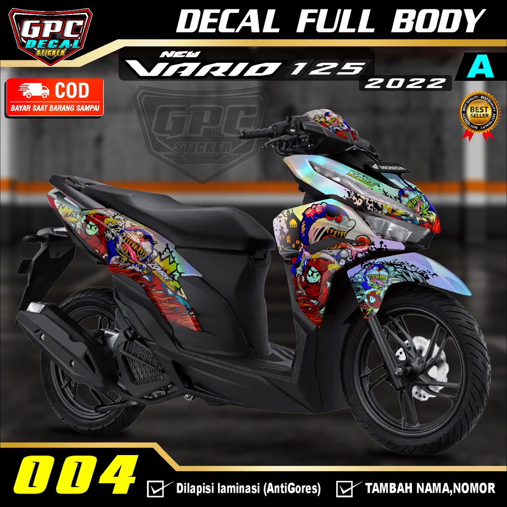Jual Stiker Decal Vario 125 NEW 2022 Full body - Dekal Sticker Hologram & VYNIL Vario 125 New ...