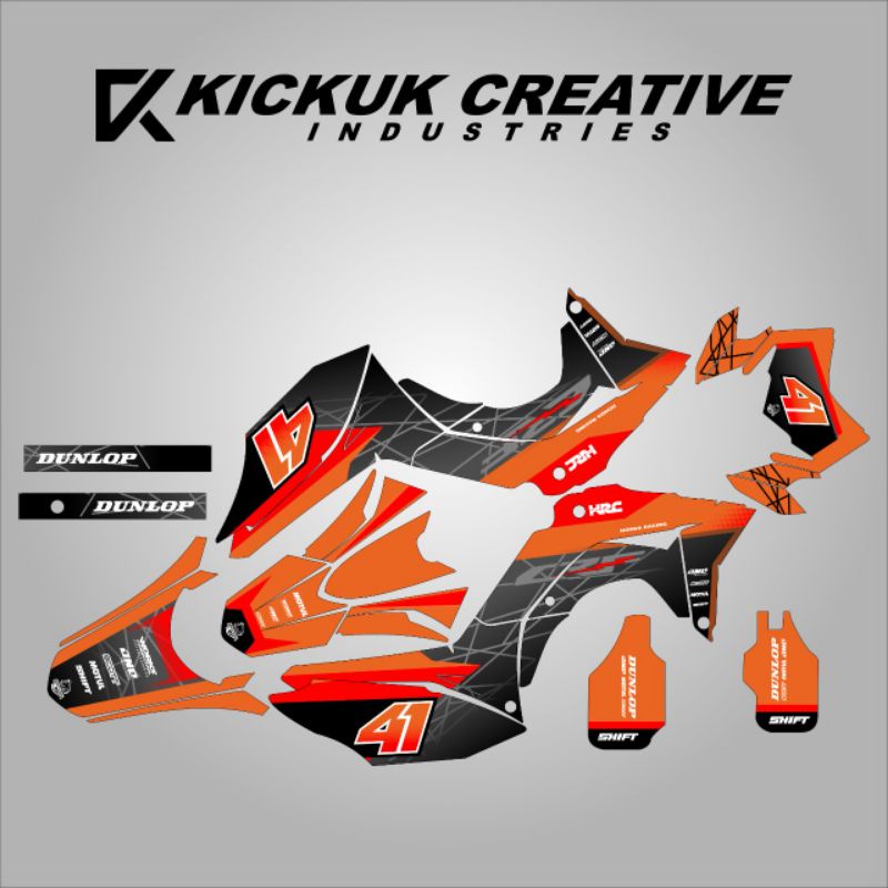Jual DECAL STICKER FULL BODY FULL PRINT FULL BLOCK CRF 150L 150CC 2017 ...
