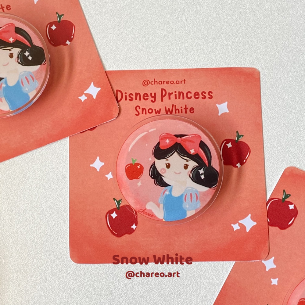 Jual CHAREO ART Acrylic Pop Socket Phone Holder Disney Princess Series ...