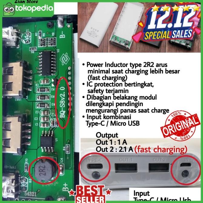 Jual Modul Mesin Case Power Bank Powerbank Usb Type C 2 Output Lcd ...
