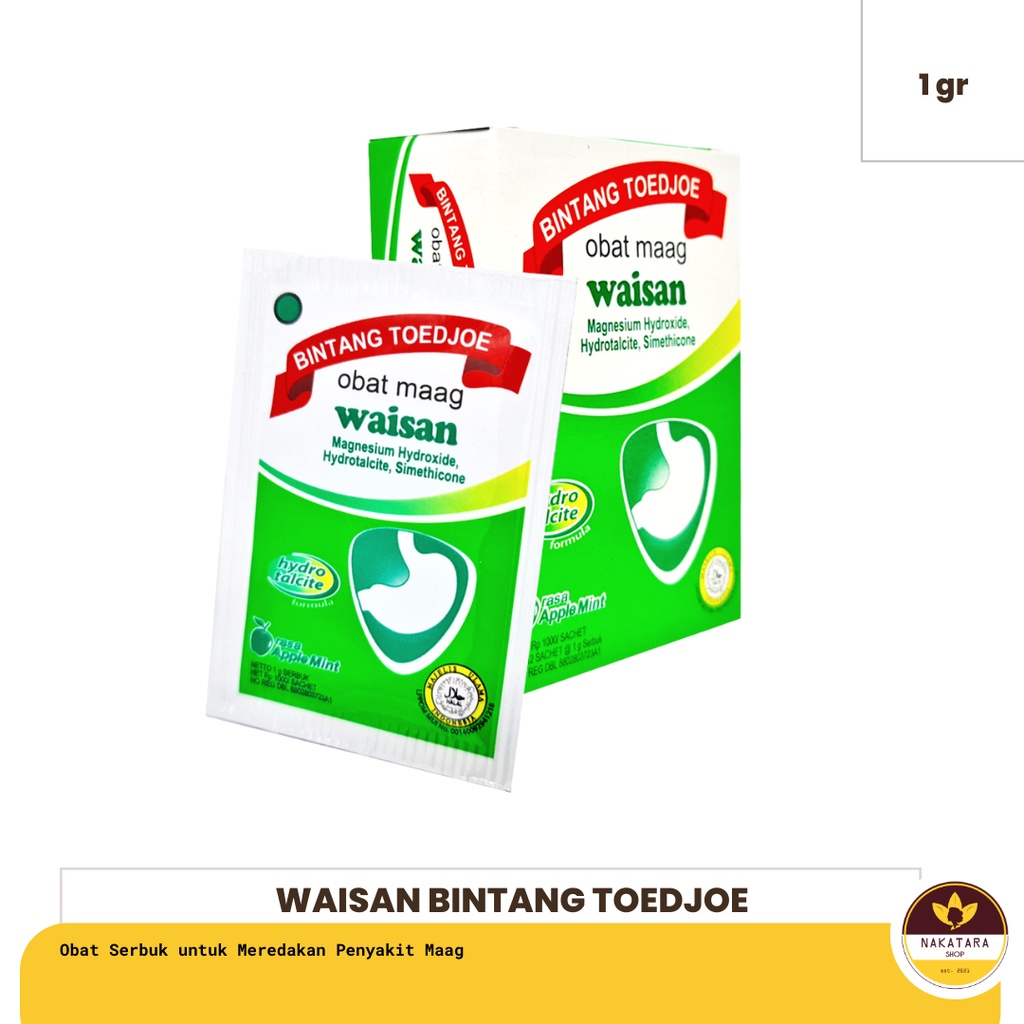 Jual WAISAN OBAT MAAG BINTANG TOEDJOE ISI 10 SACHET | Shopee Indonesia