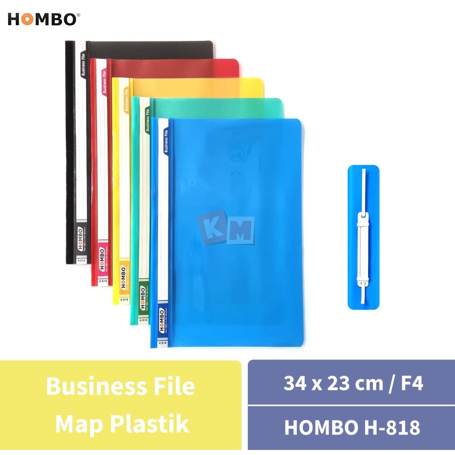 Jual Business File F4 Folio Hombo H-818 / Map Plastik / Bisnis File ...