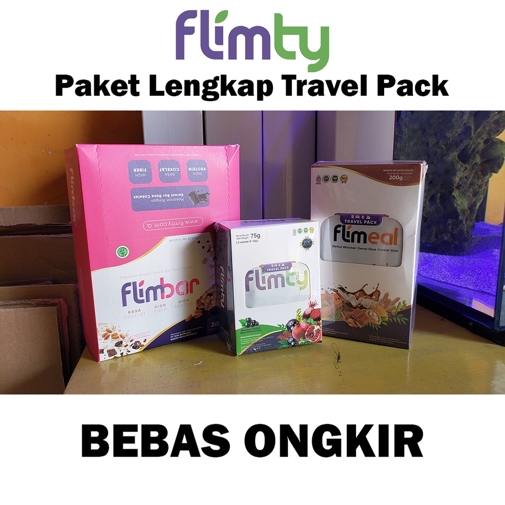 Jual Paket Lengkap Flimty Travel Pack + Flimeal Travel Pack + Flimbar 1 ...