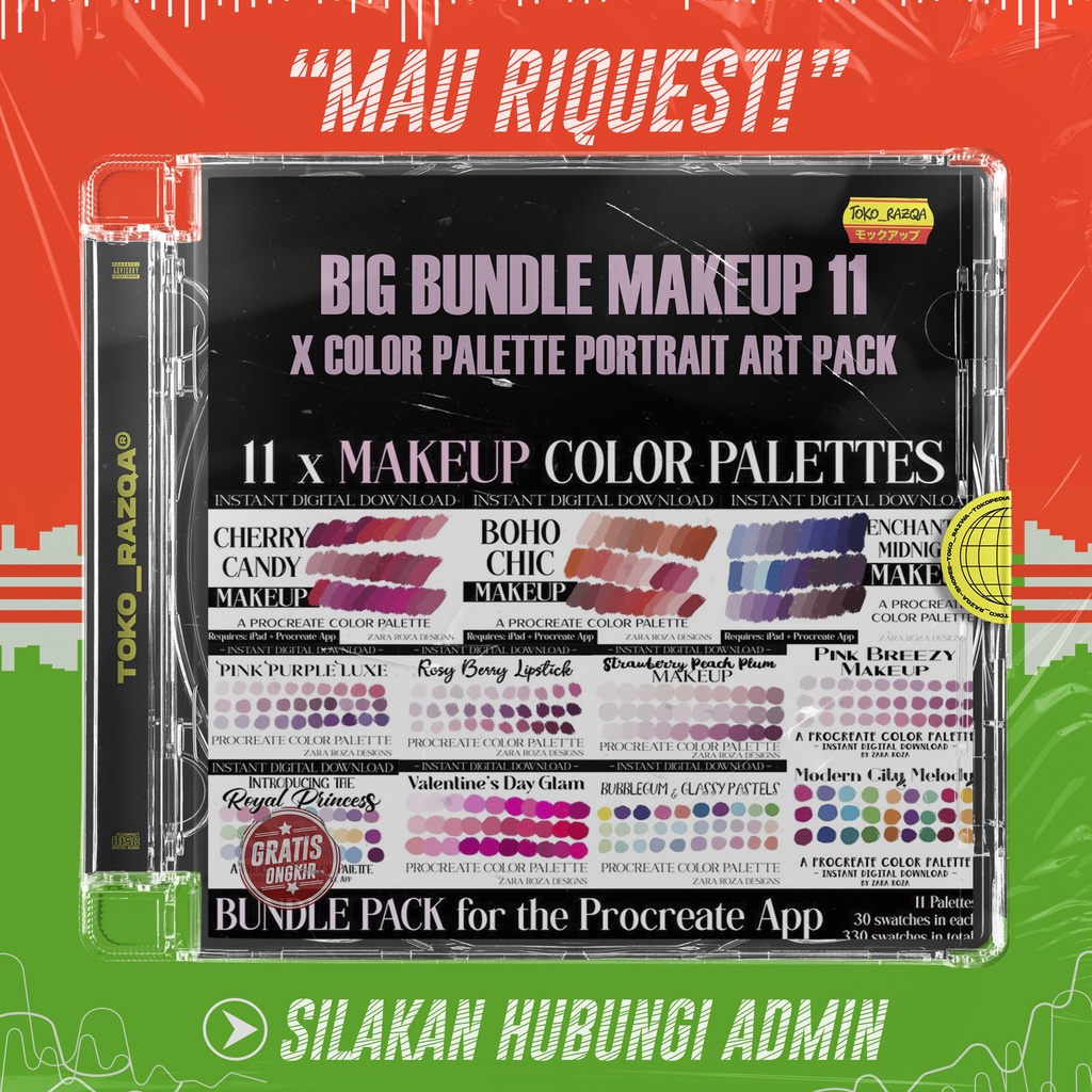 Jual Big Bundle Makeup 11 x Color Palette Portrait Art Pack Procreate | Shopee Indonesia