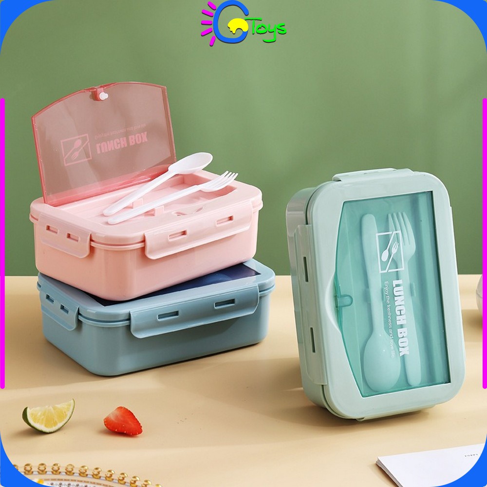 Jual CR-C450 Lunch Box Set Tempat Makan Dengan Sendok Food Grade ...