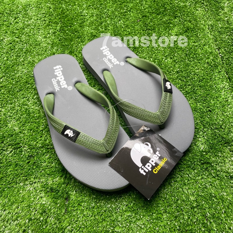 Jual Sandal Jepit Fipper Classic Grey Light Green Army Original ...