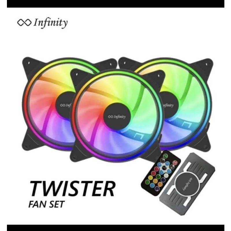 Jual Fan Infinity Twister RGB 3 IN 1 (3 fan + Hub + Remote) | Shopee ...