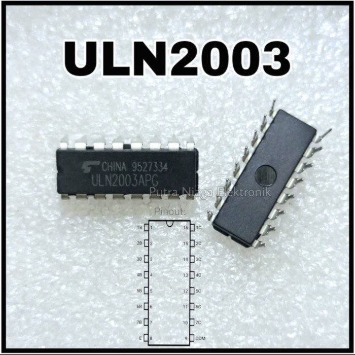 Jual ic ULN2003APG DIP 16 pin ULN2003 / ULN2003AN / ULN2003AG putr4n14 Ayo Beli | Shopee Indonesia