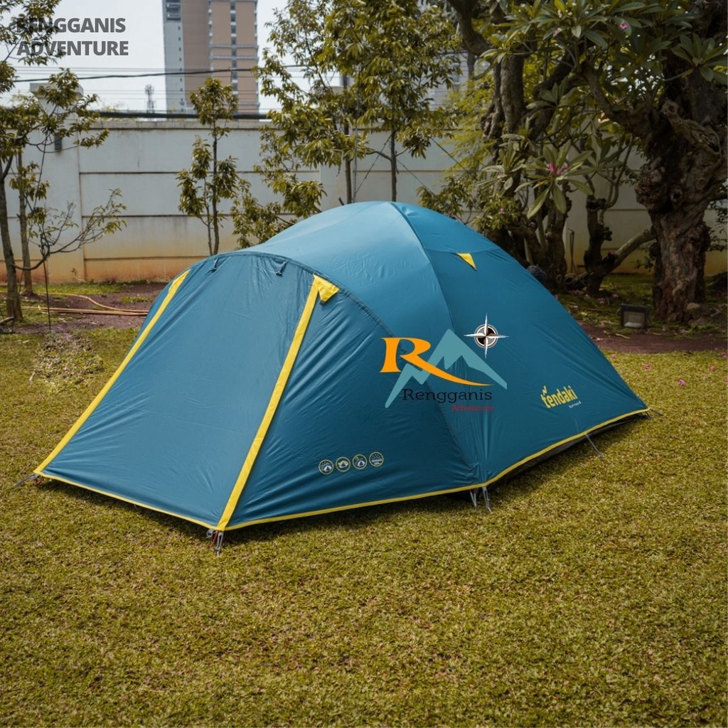 Jual Tenda Camping Borneo 4 Orang TENDAKI NSM 4 Kapasitas 4 - 5 Orang Double Layer | Shopee ...