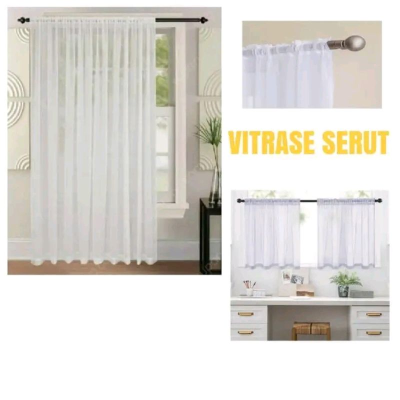 Jual VITRASE PUTIH POLOS MODEL SERUT | Shopee Indonesia