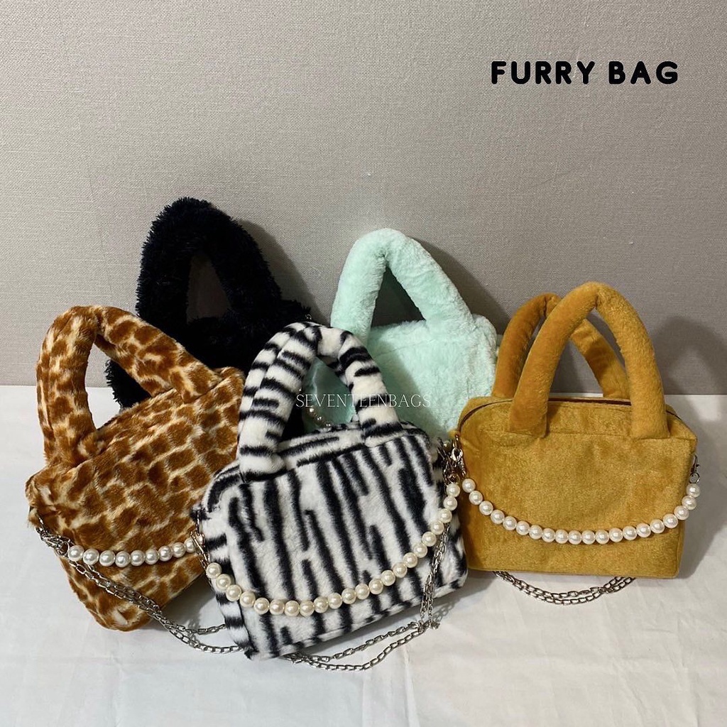 Jual ARCELL - BUNNY FURRY BAG l Tas Selempang Korean Wanita Termurah ...