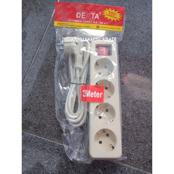 Jual STOP KONTAK LISTRIK ARDE 4 LUBANG 3M DEXTA | Shopee Indonesia