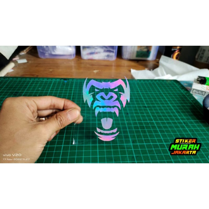 Jual STIKER GORILA STICKER CUTTING TRANSPARAN LOGO DLL | Shopee Indonesia