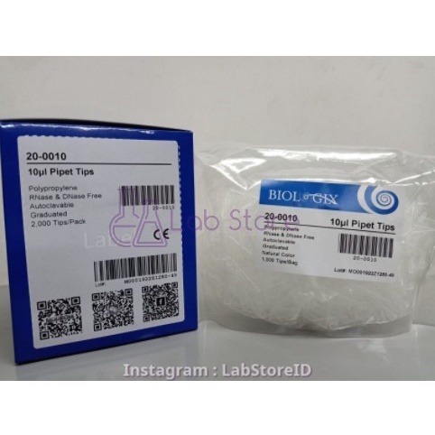 Jual Lab White Pipette Micro Tips Pipet Tip Bulk 10 l @ 1000 Pcs ...