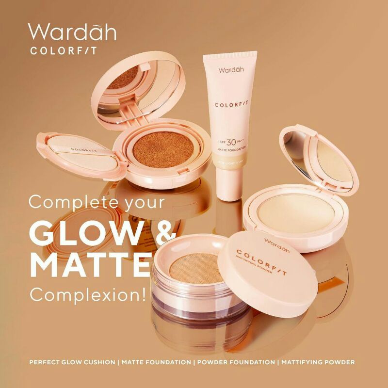 Jual WARDAH COLORFIT SERIES/ MATTE FOUNDATION/VELVET POWDER FOUNDATION ...