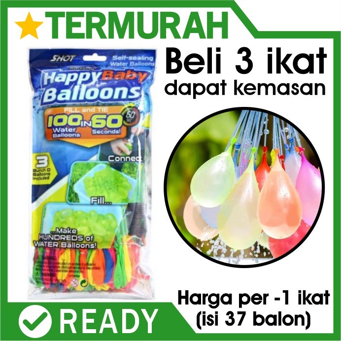 Jual Magic 1i Bunch Water Balloon Balon Air Happy Baby Balloons mainan ...
