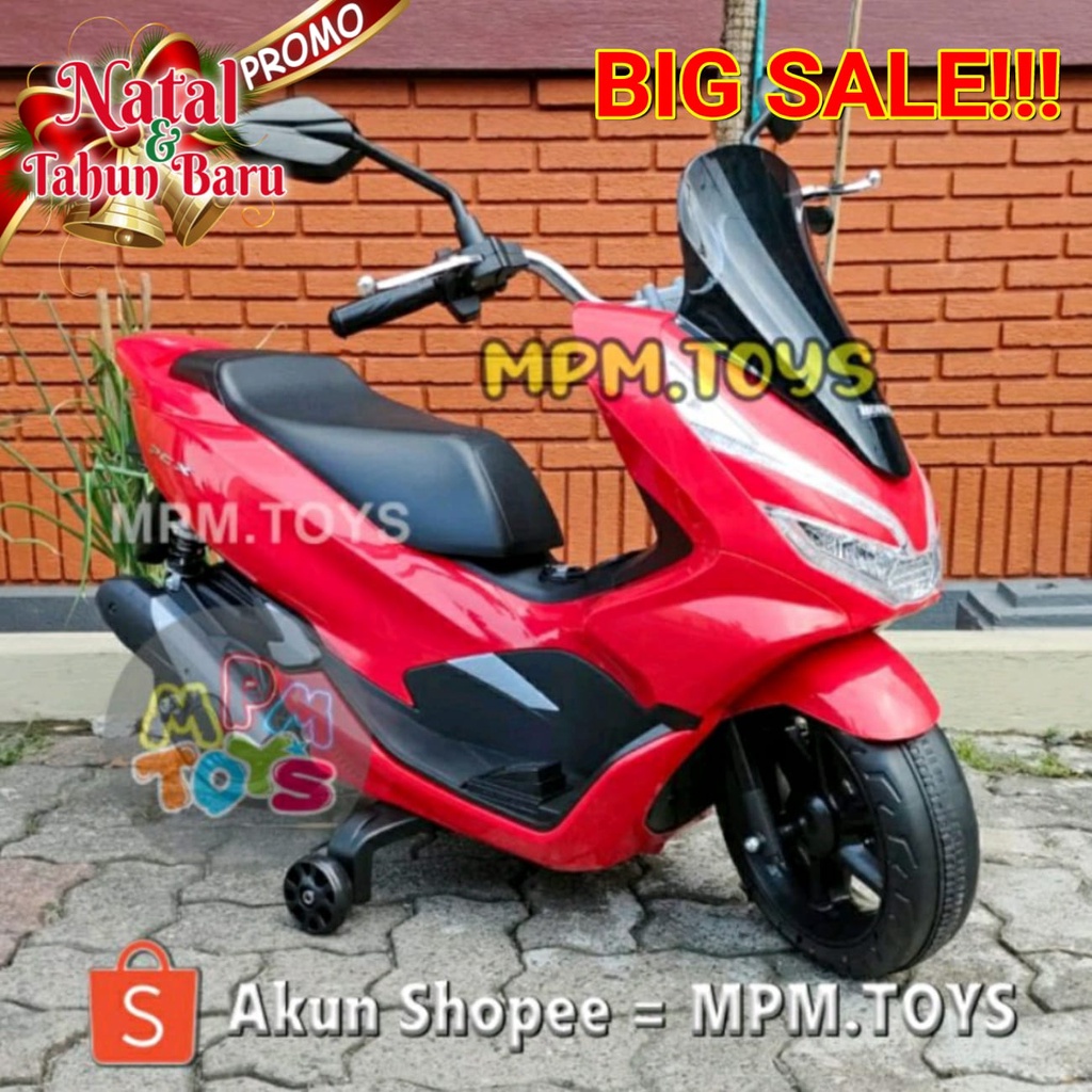 Jual GOJEK/GRAB Mainan Motor Aki HONDA PCX LISENSI HONDA ORIGINAL PMB ...