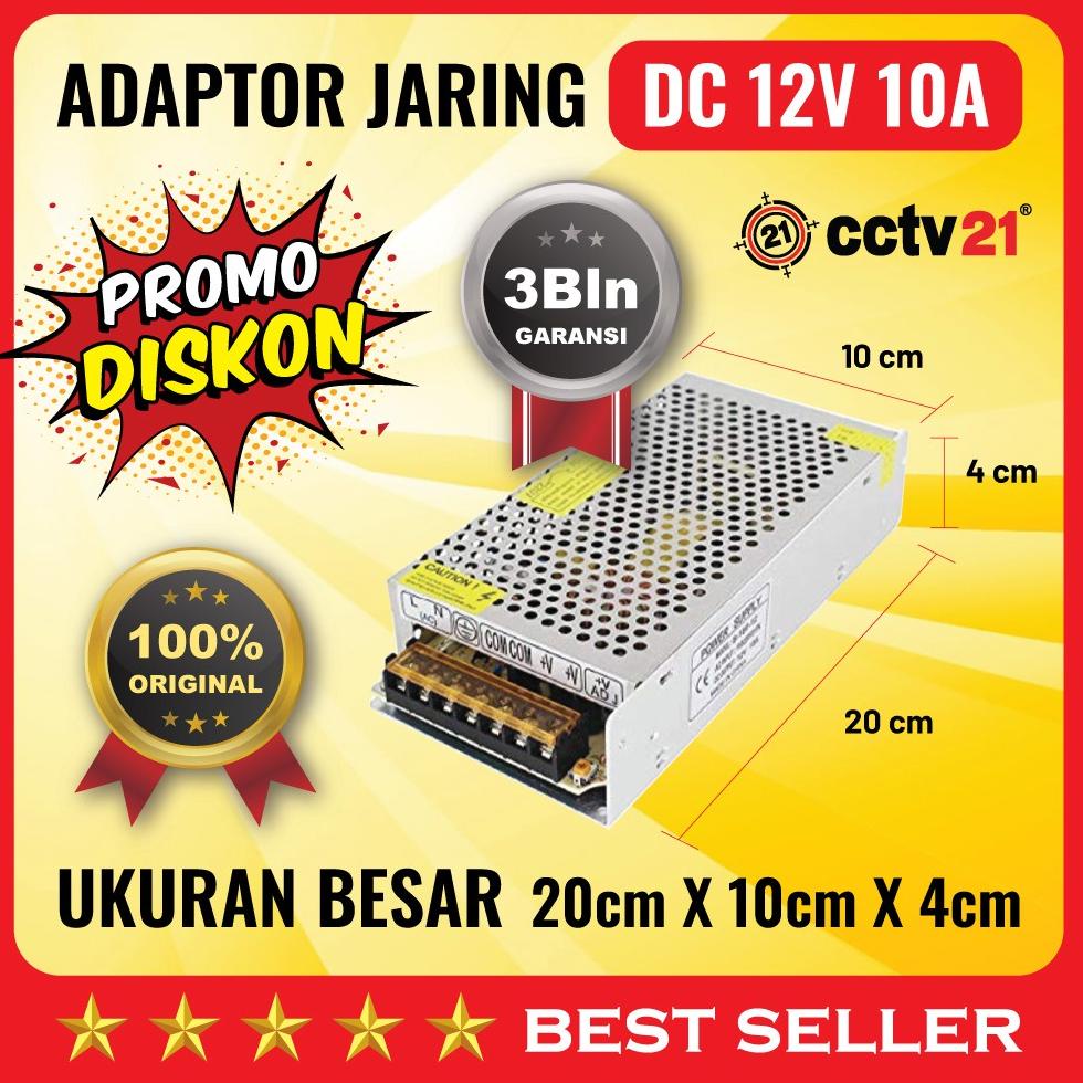 Jual Original Adaptor Jaring Power Supply Output DC12V 10A Murni Ukuran Besar Garansi 3 Bulan ...