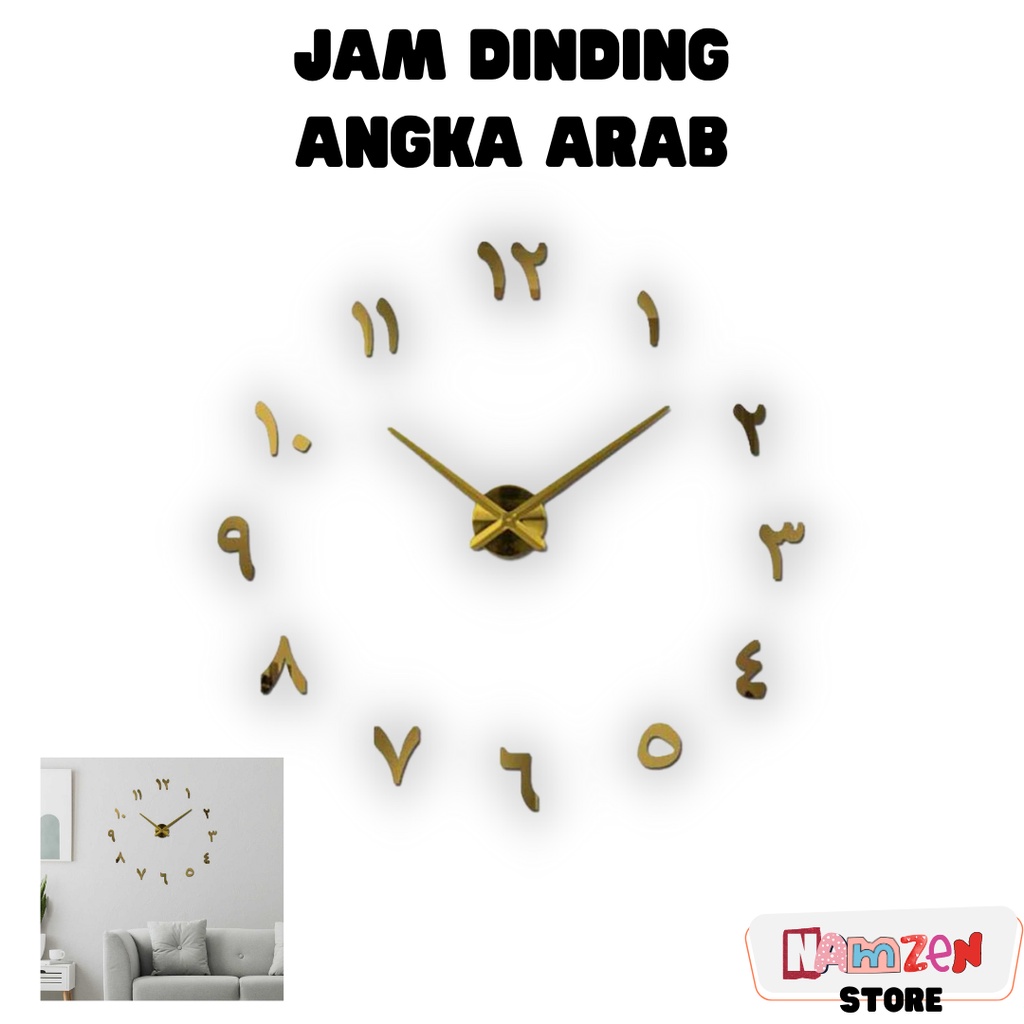 Jual Jam Dinding Angka Arab DIY Giant Wall Clock Quartz 90-100cm - S031 ...