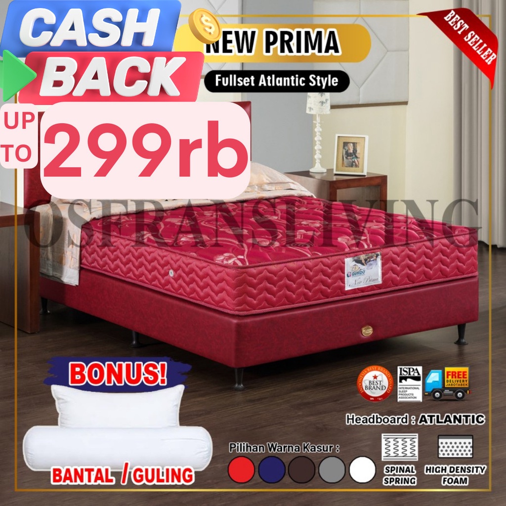 Jual Guhdo Springbed New Prima - 160x200 - Fullset Atlantic Style SPRING BED 90 X 200 100 X 200 ...