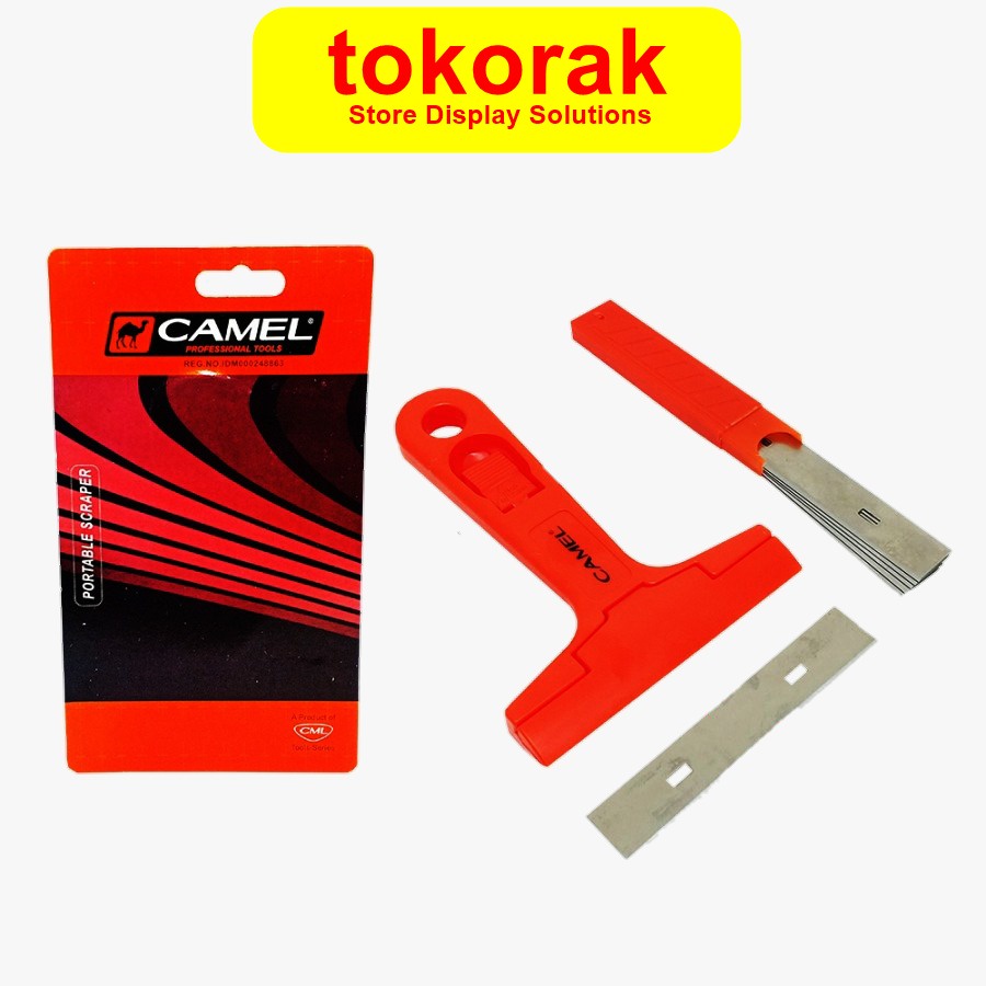 Jual KAPE PISAU CUTTER PEMBERSIH KACA LANTAI KERAMIK CAMEL PORTABLE ...