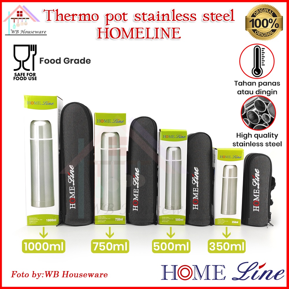 Jual HOME LINE Termos air panas / dingin tahan lama stainless steel ...