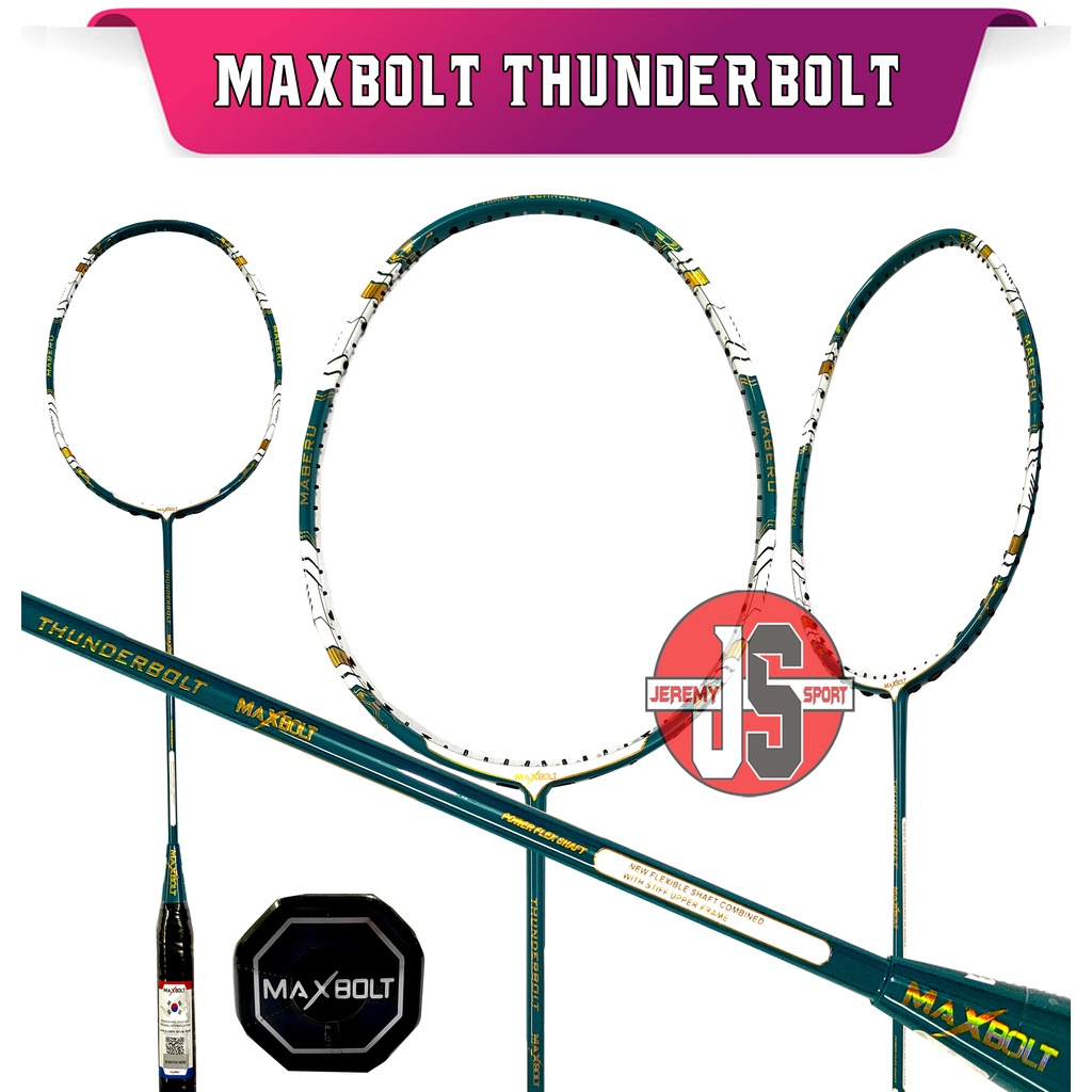 Jual Raket Badminton / Bulutangkis Maxbolt Thunderbolt 35 LBS Original ...