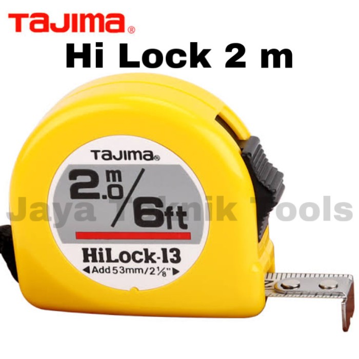 Jual Meteran Tajima 2 Meter Hi Lock Kuning Japan Measuring Tape | Shopee Indonesia