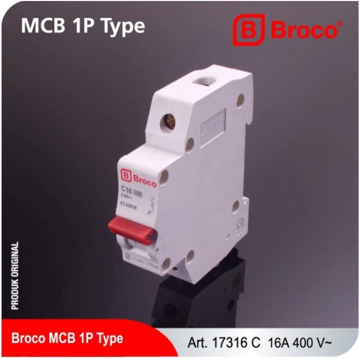 Jual MCB BROCO C16 16A 1 Phase | Shopee Indonesia