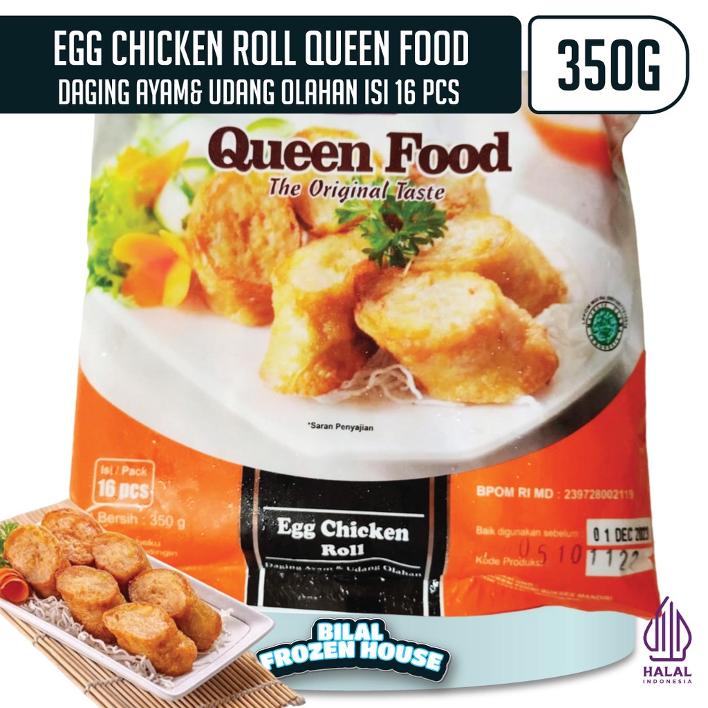 Jual Queen Food Egg Chicken Roll 350gr Isi 16pcs | Shopee Indonesia