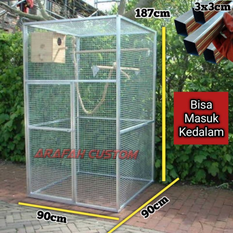 Jual Sangkar Kandang Koloni Semi Aviary Kotak Burung Lovebird Murai ...