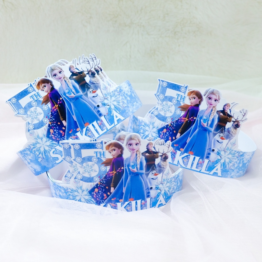 Jual Topi Birthday / Hiasan Kepala Ulang Tahun - Frozen Elsa Anna ...